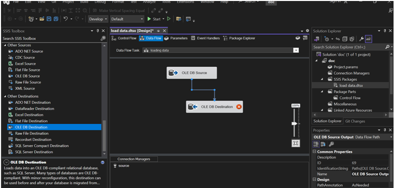 Load Data From Oledb Source Table To Oledb Destination In A Table Hireforceglobal