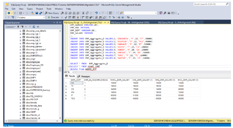 AGGREGATE TRANSFORMATION IN SSIS - hireforceglobal