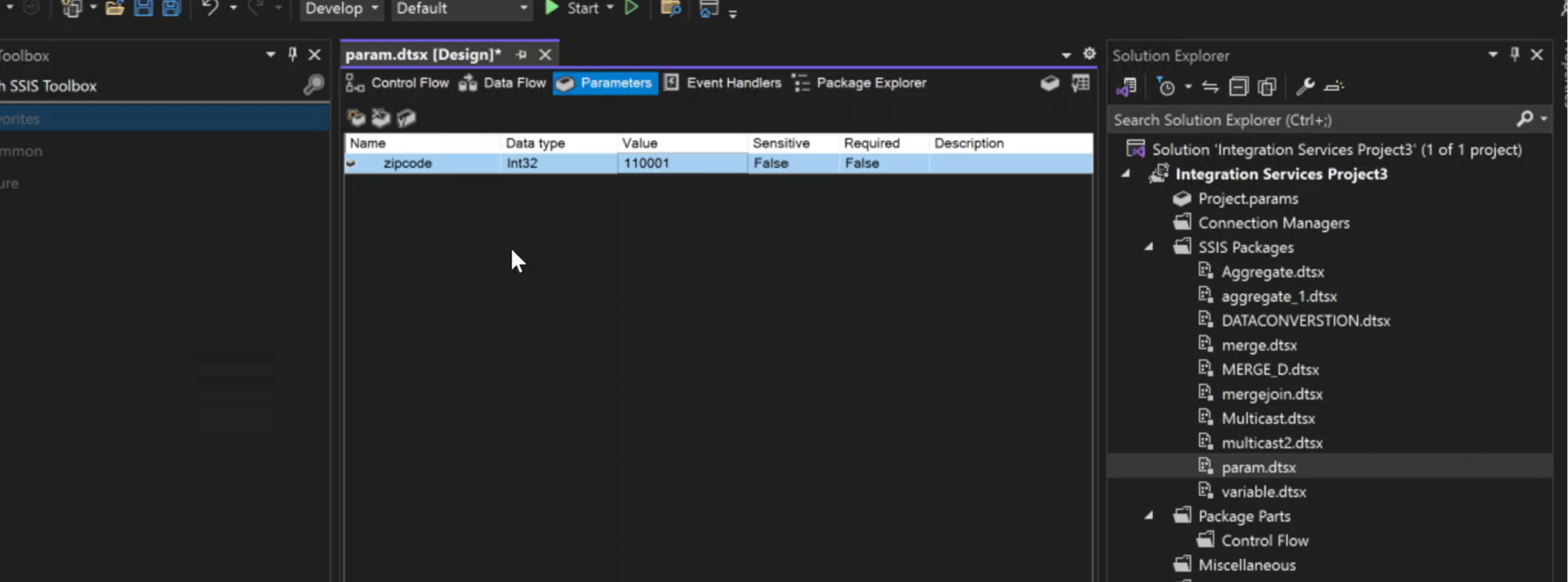 Parameters in SSIS - hireforceglobal
