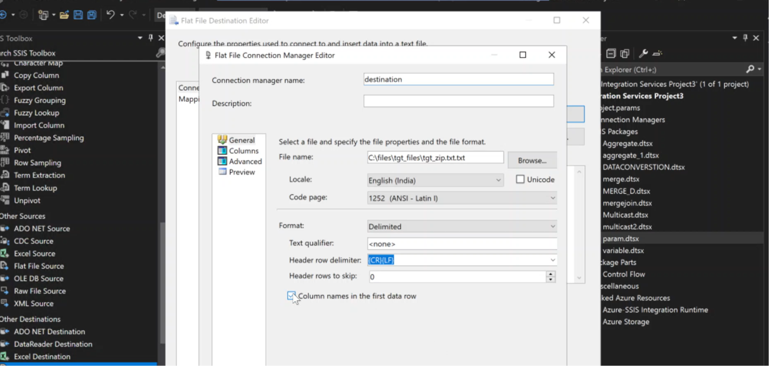 Parameters in SSIS - hireforceglobal